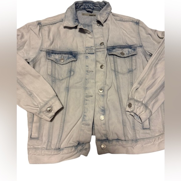 Jackets & Coats | Top Shop Motto Sise Us 4 Denim Acid Wash Jean Jacket ...